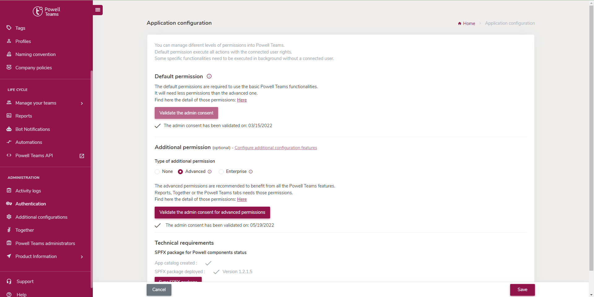 Authentication & Security access – Help Center - Powell Software